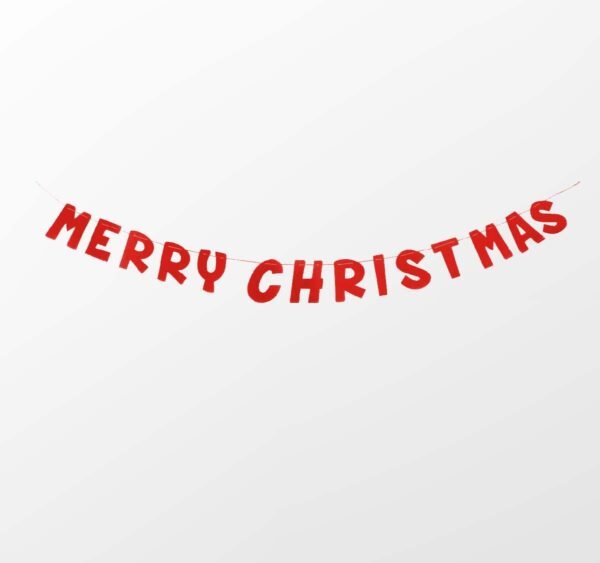 Merry Christmas Letters Banner | Red → Wrap Loom